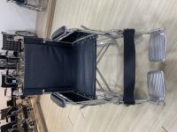 China Heavy Duty Folding Steel Wheelchair 20inch Seat 100kg Capacity Solid Castor for sale