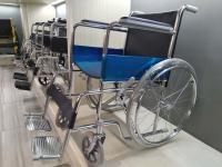 China GT-809B Folding Steel Wheelchair Lightweight Collapsible Chromed Frame 100kg Capacity for sale