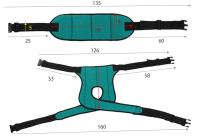 China Green Breathable Mesh Wheelchair Seatbelt with Padded Sponge and Adjustable Elasticity for sale