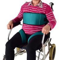 China Green Breathable Mesh Wheelchair Seatbelt with Padded Sponge and Adjustable Elasticity for sale