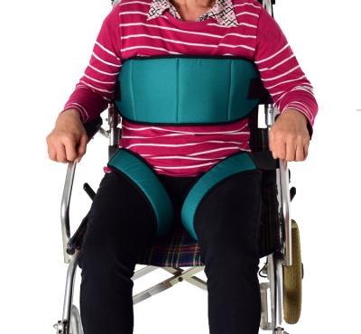 China Green Breathable Mesh Wheelchair Seatbelt with Padded Sponge and Adjustable Elasticity for sale