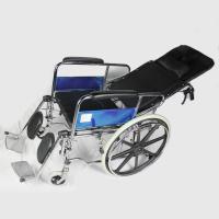 China Multi-configuration High Back Folding Reclining Wheelchair With Commode and U-shape Seat for sale