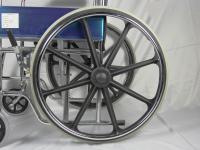 China ISO Foldable Steel Wheelchair With Solid Castor Rear Wheel for sale
