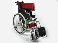 China Foldable Aluminum Manual Wheelchair 100kg Capacity with Flip Up Desk Armrest for sale