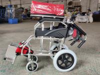 China Compact Lightweight Aluminum Manual Wheelchair With Solid Rear Wheel for sale