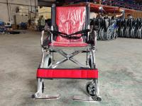 China Compact Lightweight Aluminum Manual Wheelchair With Solid Rear Wheel for sale