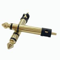 China Gold Plated 6.35mm Stereo 3 Poles Stereo Audio Male Connector Audio Microphone Plug For Headphone for sale