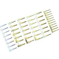 China QWT 1.5mm2 3mm2 Medical Naked Double Wire Connector Non-insulated Female Bullet Tube Type Brass Crimp Terminals for sale