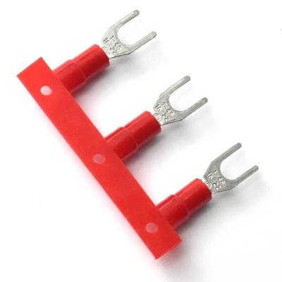 China Pre-Insulated Crimp Fork Terminal Continuous Insulated Copper Lugs Terminal for Awg14-12 for sale