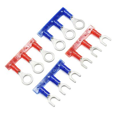 China 10 Awg Insulated Fork Terminal Wiring Crimp Terminal Spade Terminal Connector for sale