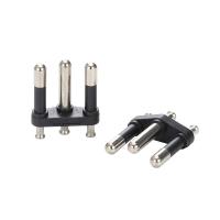China Semi Insulated VDE Plug Insert NBR 4.8MM 10A 20A 3 Pin 3 Pole 3 Prong for sale