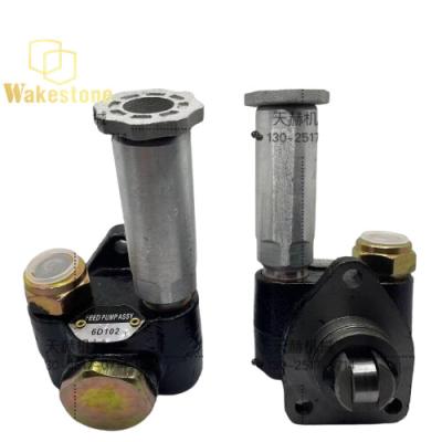 China Engine 6D102 Fuel Pump Hand Pressure Oil Pump For Excavator Komatsu PC200 PC220 PC240 PC270-6 PC270-7 for sale