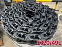 China Excavator Track Chain For CATE320, 49 Links Heavy Duty Track Link Assembly for sale