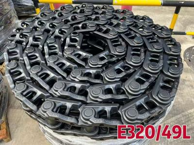 China Excavator Track Chain For CATE320, 49 Links Heavy Duty Track Link Assembly for sale