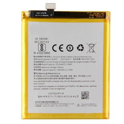 China BLP637 HTC Cell Phone Batteries 3300mAh Oneplus 5 5T Battery Replacement 3.85V for sale