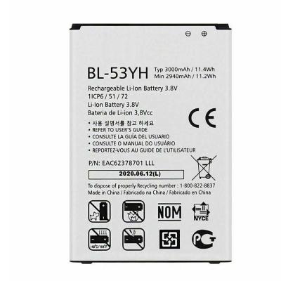 China 3000mAh LG Cell Phone Battery Naked BL 53YH LG G3 D855 Battery 3.8V for sale