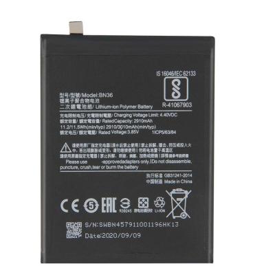 China Cell Phone Xiaomi A2 Battery , Mi 6X BN36 Battery Replacement 3010mAh for sale