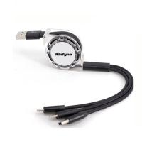 China Custom Logo Universal Retractable 3 in 1 Multi Multiple 3 in1 USB Charging Charger Cable for sale