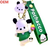 China Custom 3d PVC Plastic Cartoon Keychains OEM Design Cute Mini Car Plastic Keychains for sale