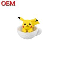 China Custom making Plastic Shape 3D Cartoon Pikachu Figure Straw cup for sale