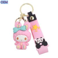 China OEM factory custom Cute Cartoon Keychain Customize 3d Plastic PVC Keychain for sale