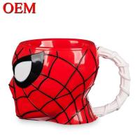 China Custom Made Movie Star  Spiderman Plastic Popcorn Container Bucket with Lid for sale