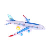 China DIY Assembly Airbus Aircraft Autopilot Flash Sound Musical Lighting Toys Electric Airplane Toy For Children Kids for sale