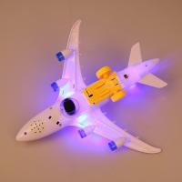 China DIY Assembly Airbus Aircraft Autopilot Flash Sound Musical Lighting Toys Electric Airplane Toy For Children Kids for sale