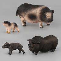 China Custom Simulation Animals Model Toys Sets Pig Plastic Action Figures Educational Toys for sale