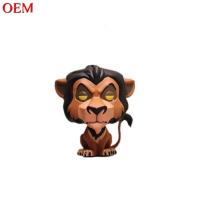China 3D Cartoon Pop Lion Statue Animated Plastic Animal Model Toy for sale