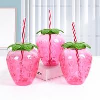 China Custom Plastic Cute Milk Tea Cup Portable Juice Bottle With Lid for sale