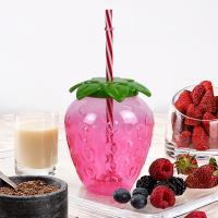 China Custom Plastic Cute Milk Tea Cup Portable Juice Bottle With Lid for sale