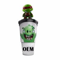 China OEM 3D Collectible Designer Toy Custom Your Own Plastic Cup 3D Cartoon Drink Cup for sale