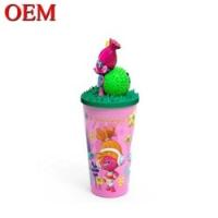 China OEM 3D Collectible Designer Toy Custom Your Own Plastic Cup 3D Cartoon Drink Cup for sale