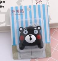 China Kt Cat Cartoon Switch Cover Room Decor 3D On-Off Switch Sticker Switch Outlet Wall Sticker for sale