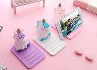 China Cartoon Silicone Lazy Mobile Phone Holder Unicorn Car Desktop Multi-function Adjustable Bracket Non-slip Stand for sale