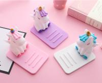 China Cartoon Silicone Lazy Mobile Phone Holder Unicorn Car Desktop Multi-function Adjustable Bracket Non-slip Stand for sale