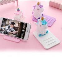 China Cartoon Silicone Lazy Mobile Phone Holder Unicorn Car Desktop Multi-function Adjustable Bracket Non-slip Stand for sale