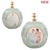 China OEM factory make custom Little Mermaid Sculpted Cookie Jar Food Holder for sale