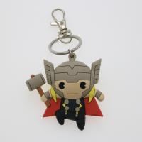 China customized toys make 3D Cartoon Anime Captain America Rubber Keychain Custom Pvc Key Chain for sale