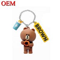 China OEM Customized  Plastic PVC  Pretty Cartoon Figure Action keychain toy for sale