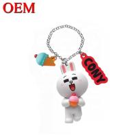 China OEM Customized  Plastic PVC  Pretty Cartoon Figure Action keychain toy for sale