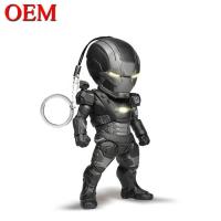China custom vinyl toy make 3D LED Cartoon Keychain Accessories  Plastic Keyring For Bags for sale