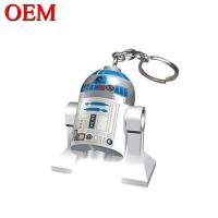 China custom vinyl toy make 3D LED Cartoon Keychain Accessories  Plastic Keyring For Bags for sale