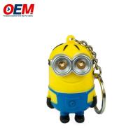 China Customized Plastic Figurine Keychain Toys Flashlight Keychain for sale