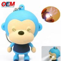 China Customized Plastic Figurine Keychain Toys Flashlight Keychain for sale