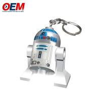 China Customized Plastic Figurine Keychain Toys Flashlight Keychain for sale