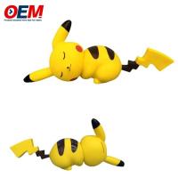 China OEM factory make Cartoons Plastic Coin Bank PVC Pika With Lock Key Piggy Bank Plastic for sale