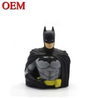 China Custom Toy Manufacturer custom 3D Bat-Man Toy Money Box Figures oem plastic figurine for sale