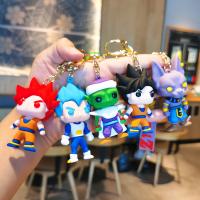 China OEM Cartoon 3D Kawaii Sun Wukong Anime Character Keychain 3D Cartoon Pvc Keychain for sale